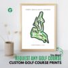 Custom Golf Course Map Print for Golf Lovers