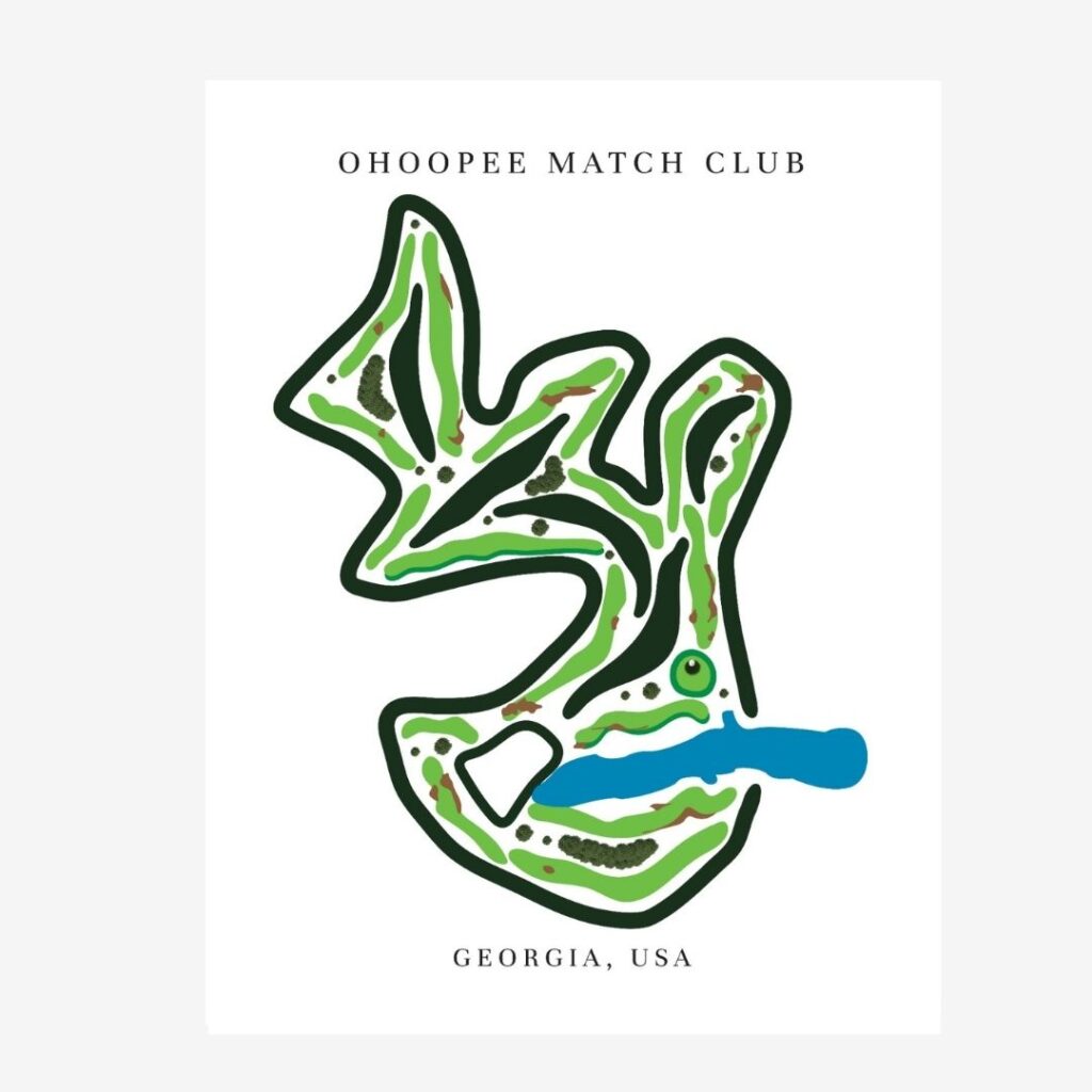 Georgia Golf Course Prints | Shop Georgia Golf Course Map Prints
